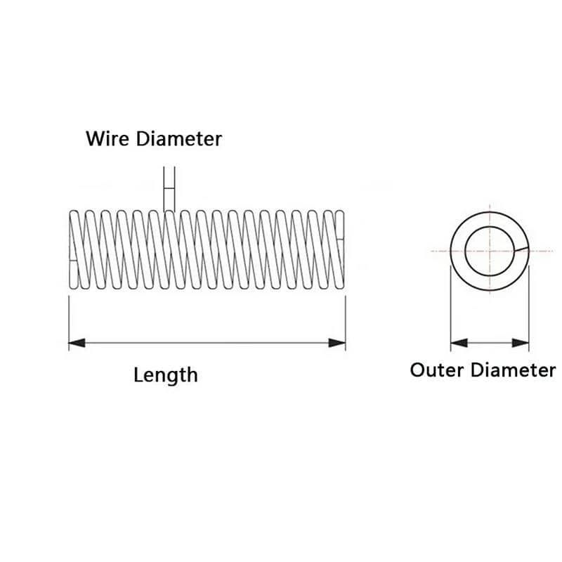 2 buc. Arc de compresie din oțel inoxidabil 304 0,3 0,4 0,5 0,6 mm ...