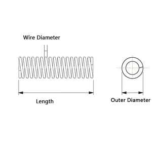 2 buc. Arc de compresie din oțel inoxidabil 304 0,3 0,4 0,5 0,6 mm ...
