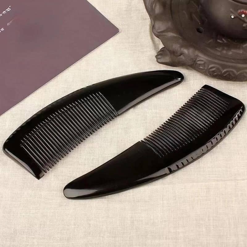 Pieptene pentru corn lucrat manual cu mâner natural cu coadă ascuțită ...